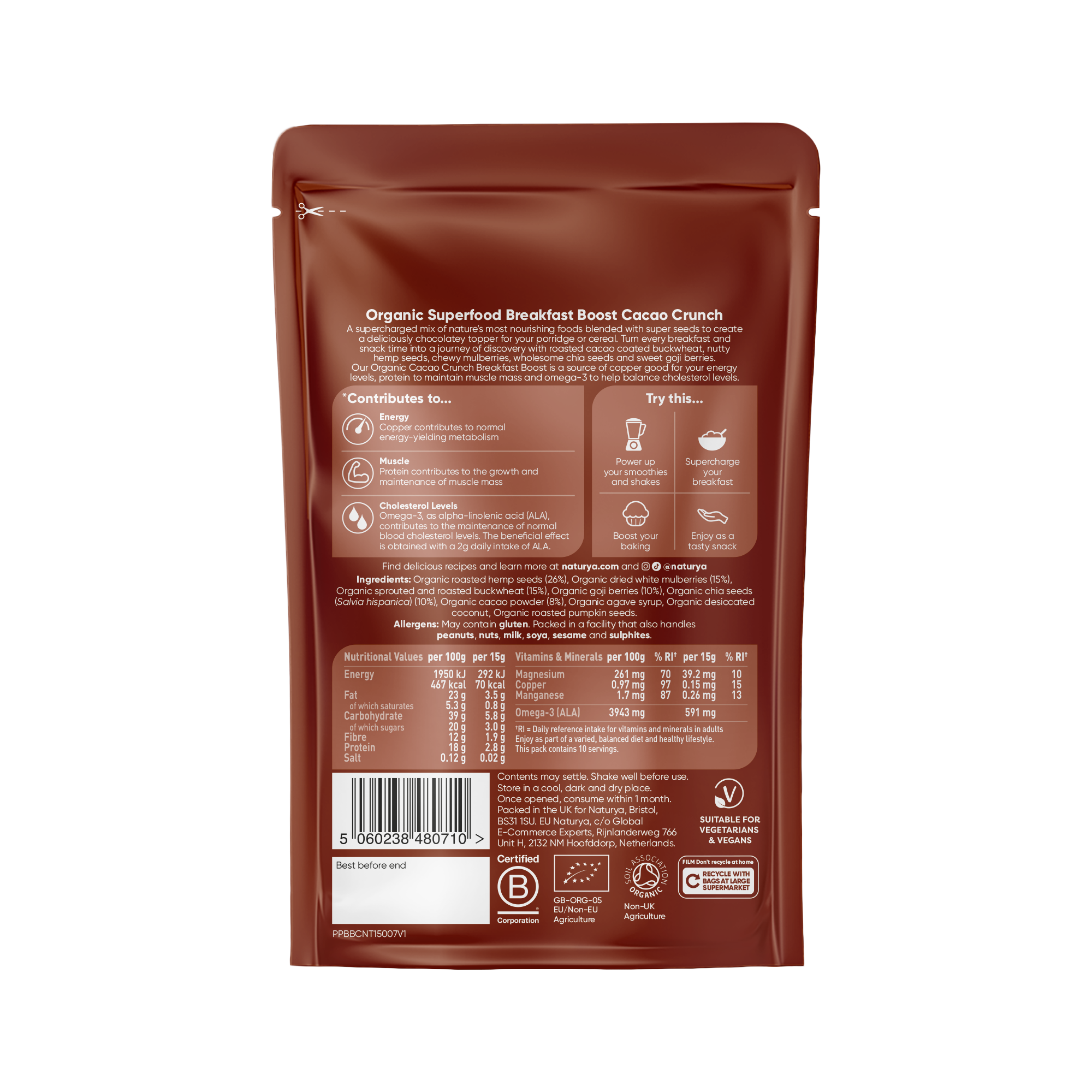 Naturya Cacao Crunch Breakfast Boost